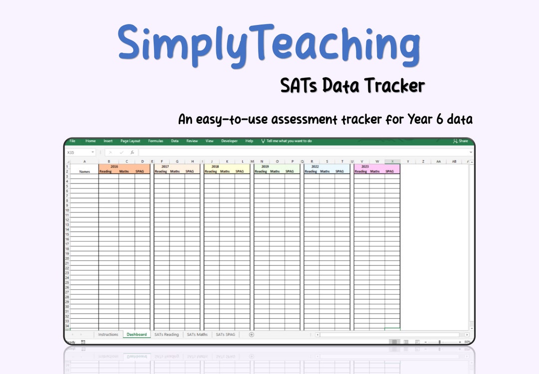 Sats Assessment Tracker Year 6 Data Spreadsheet for Primary Teachers - Etsy