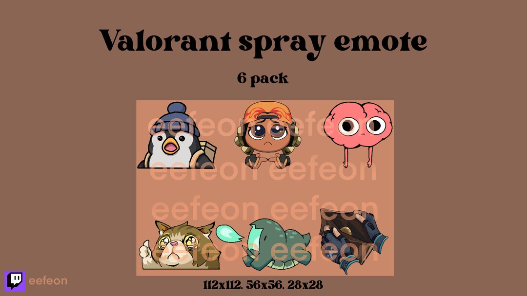 Valorant Spray 6 Pack Set Twitch Emote Overlay Youtube Discord - Etsy
