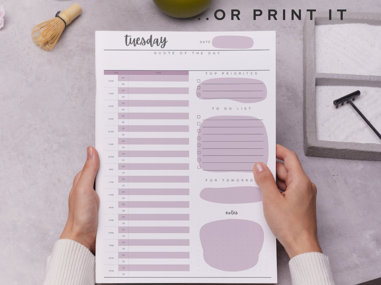 Daily Printable Planner, Week Overview, Digital Planner, Day Schedule ...