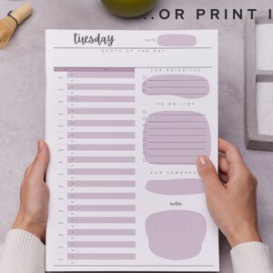 Daily Printable Planner, Week Overview, Digital Planner, Day Schedule ...
