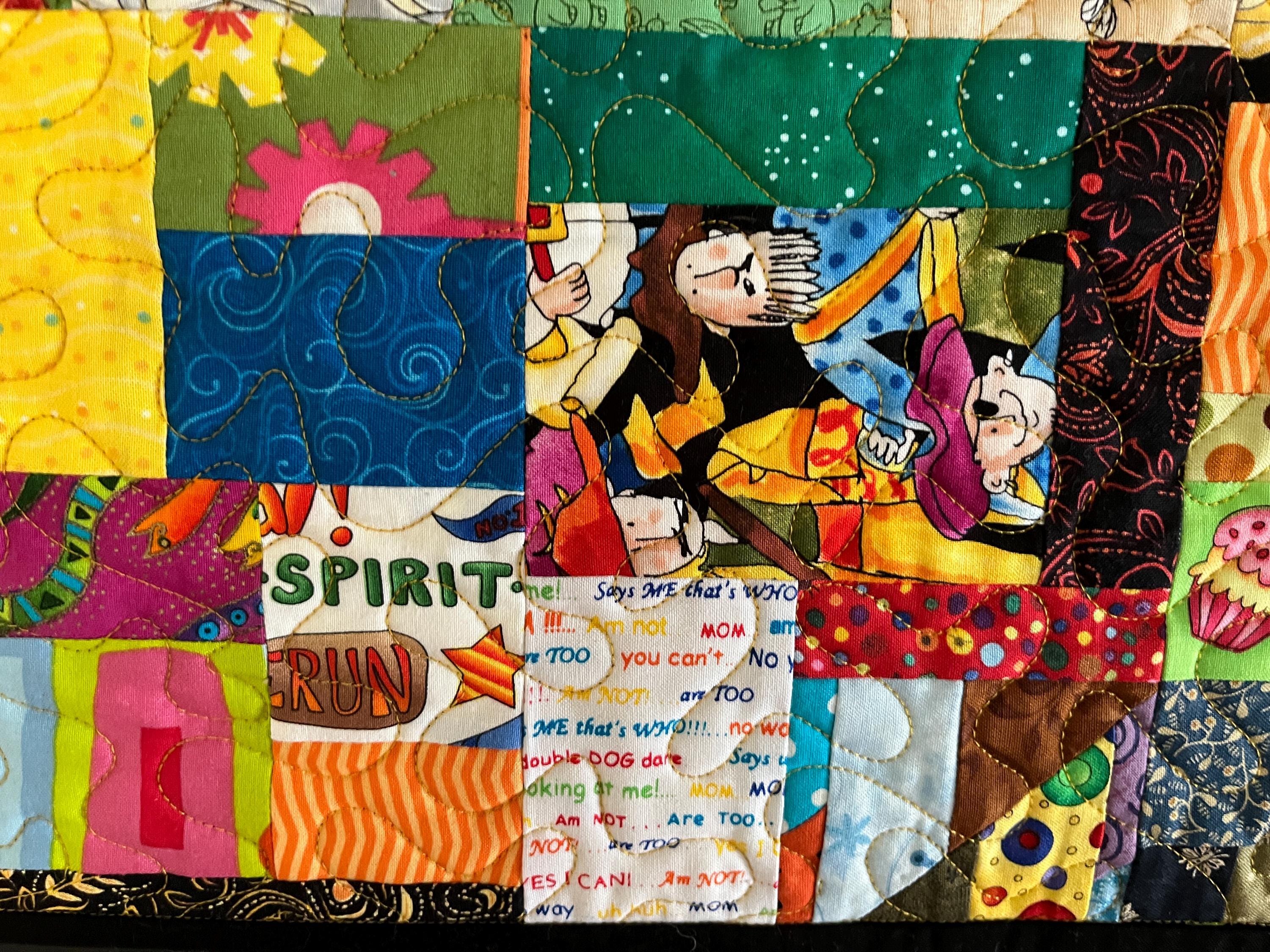 1 CRUMB QUILT Table Runner. Patchwork Piecing, Bold Colors, Varied ...