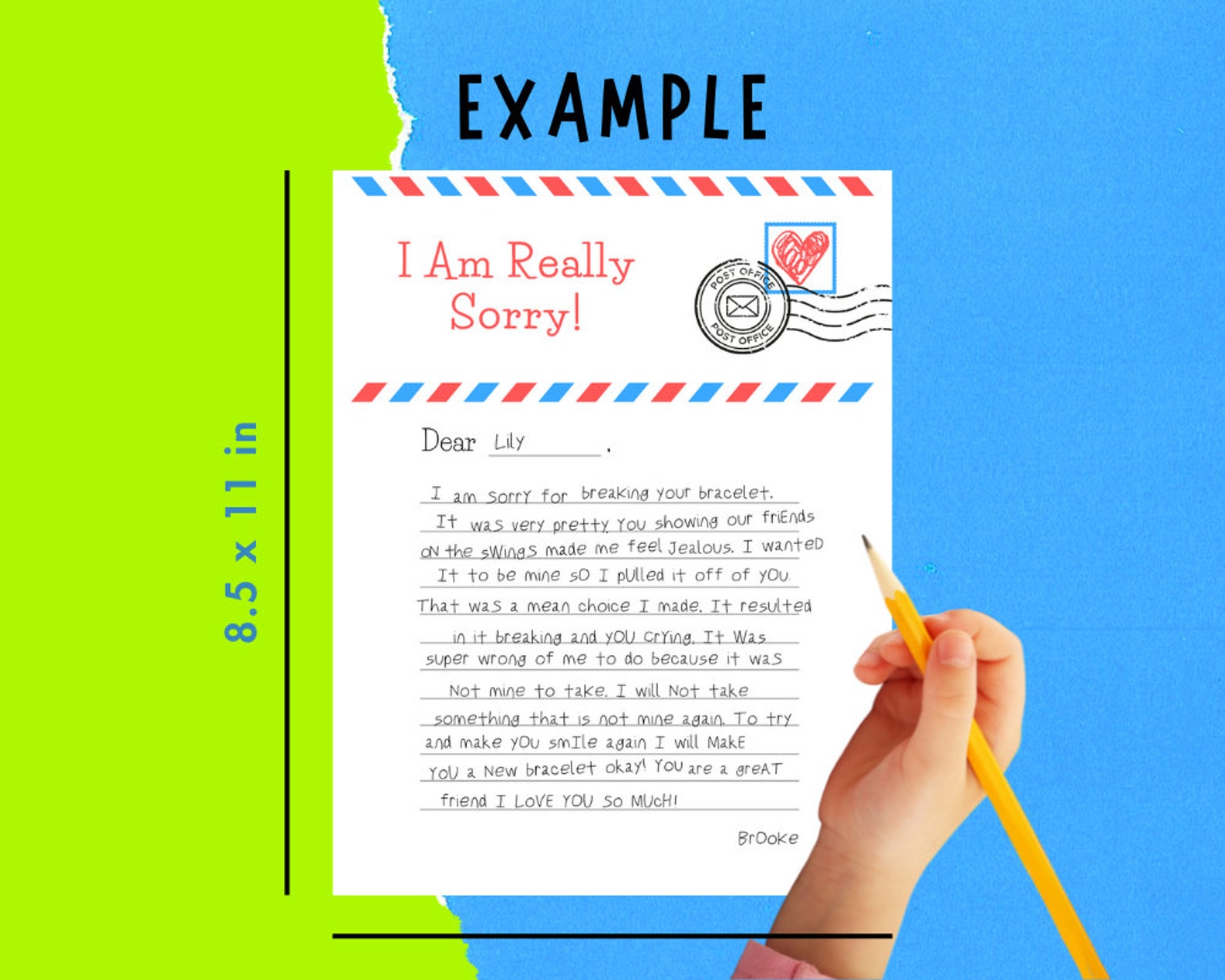 Kids Apology Letter Printable, Apology Letter, Kids Apology Letter, I ...