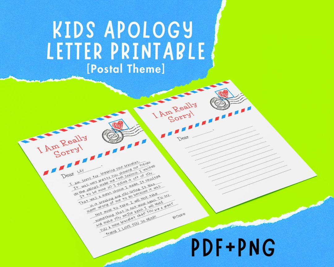 Kids Apology Letter Printable, Apology Letter, Kids Apology Letter, I ...