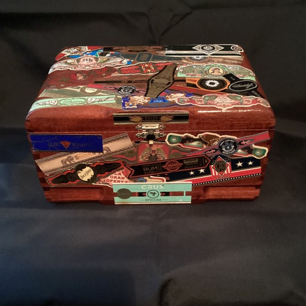 Decorated Cigar Box - Etsy