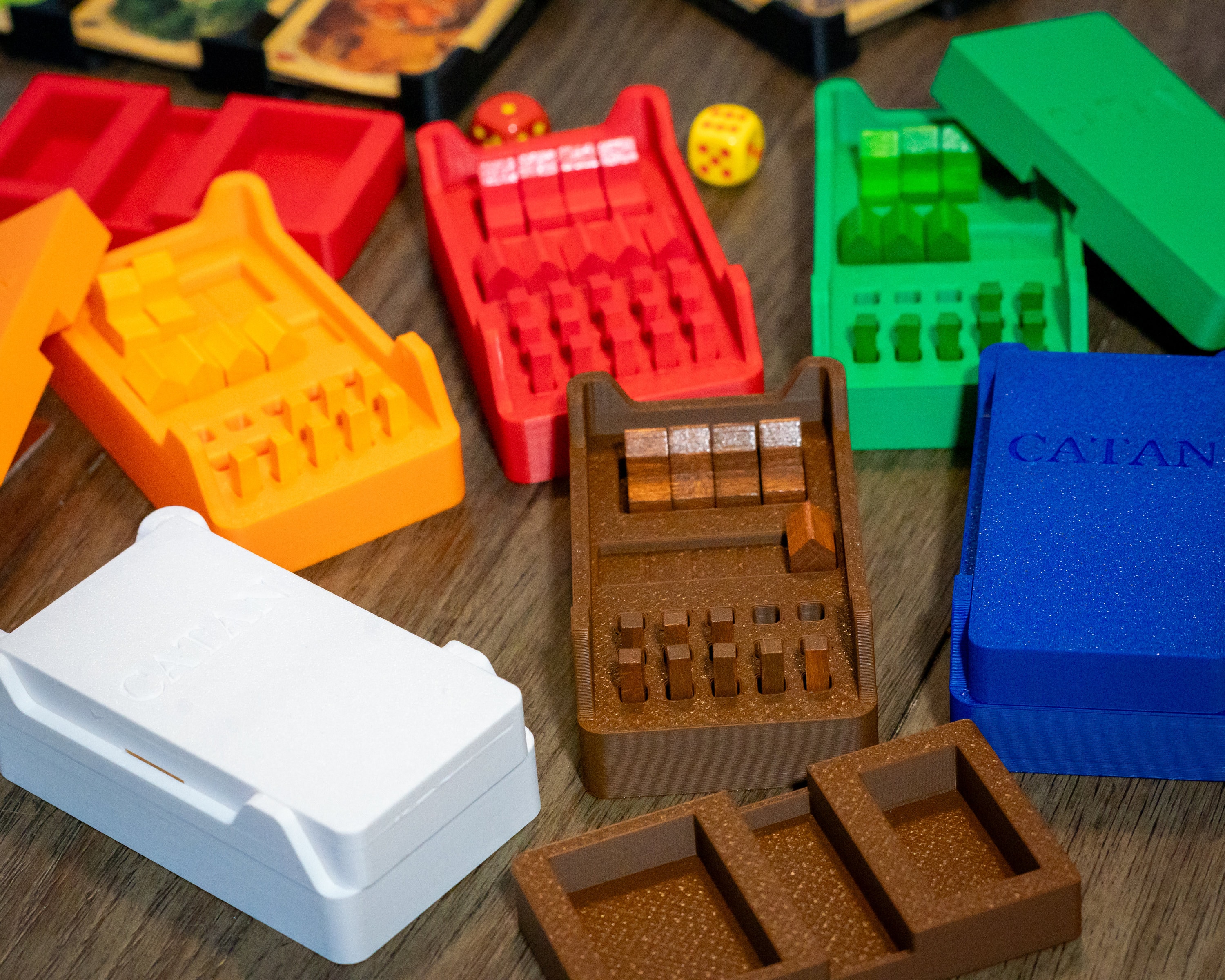 Settlers of Catan Deluxe Box Insert Replacement and Organizer With Lids ...