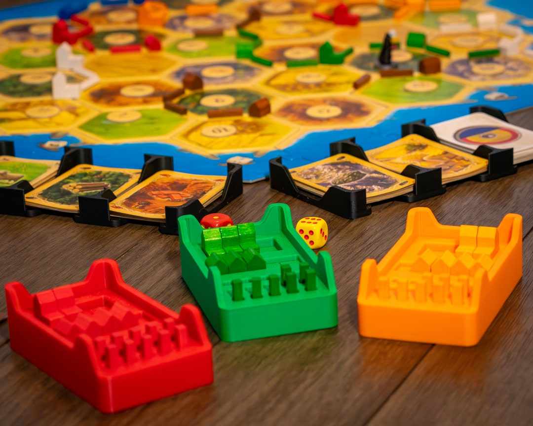 Settlers of Catan Deluxe Box Insert Replacement and Organizer With Lids ...