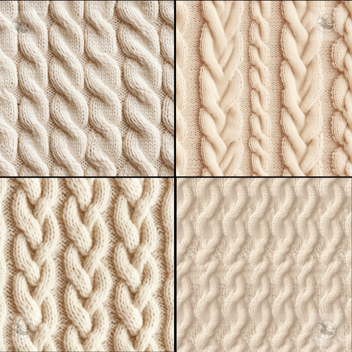 Wool Knit Digital Paper, Seamless Knitted Chunky Sweater Texture ...