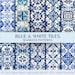 Seamless Blue Chinoiserie Digital Paper, China Blue White Patterns ...