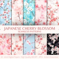 Seamless Cherry Blossom Patterns,spring Floral Blossoms,spring Flower ...
