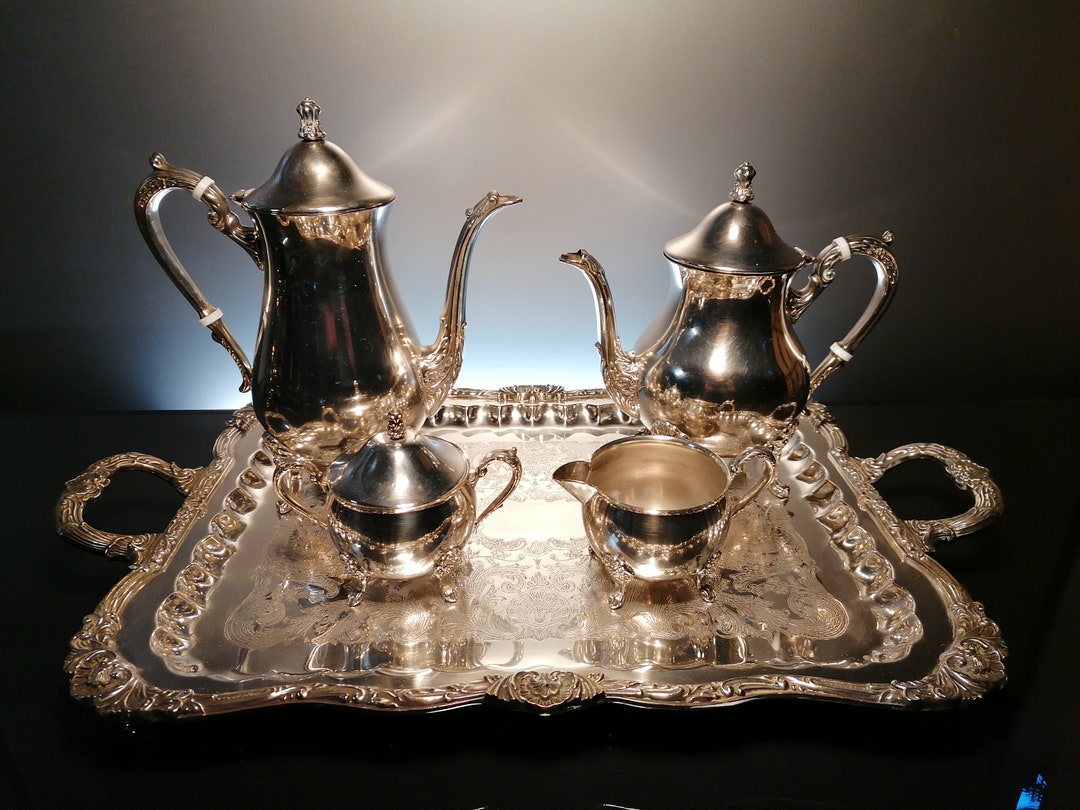 Silver-plated Coffee and Tea Set With Serving Bowl - Etsy