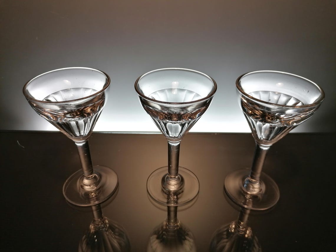 3 Crystal Martini – Calvados Glasses Anno 1880 - Etsy