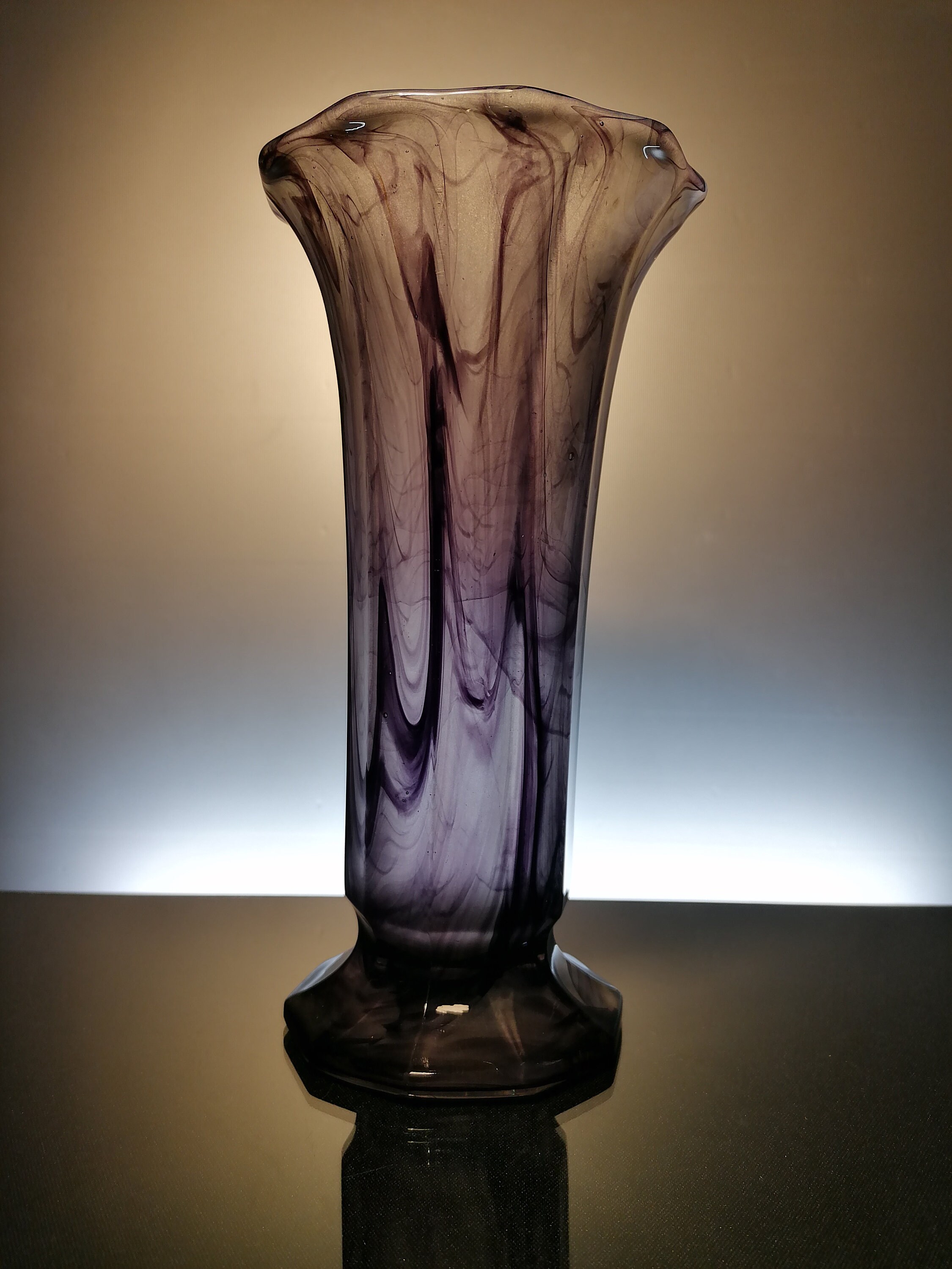 Art Deco Cloud Glass Vase - Etsy