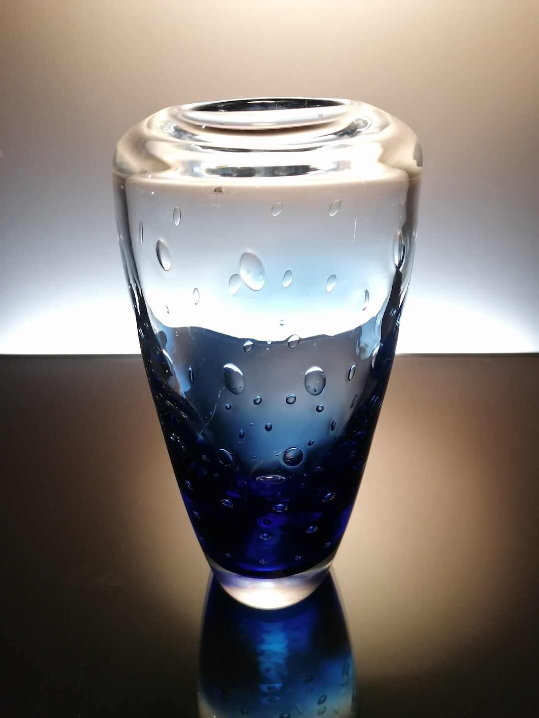 Blue Scandinavian Crystal Vase "sommerso “ - Etsy