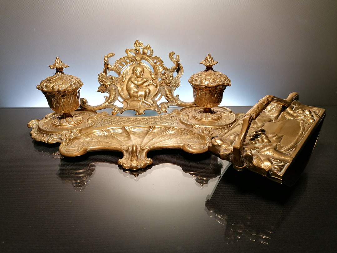 Bronze Gold-plated Inkstand - Etsy