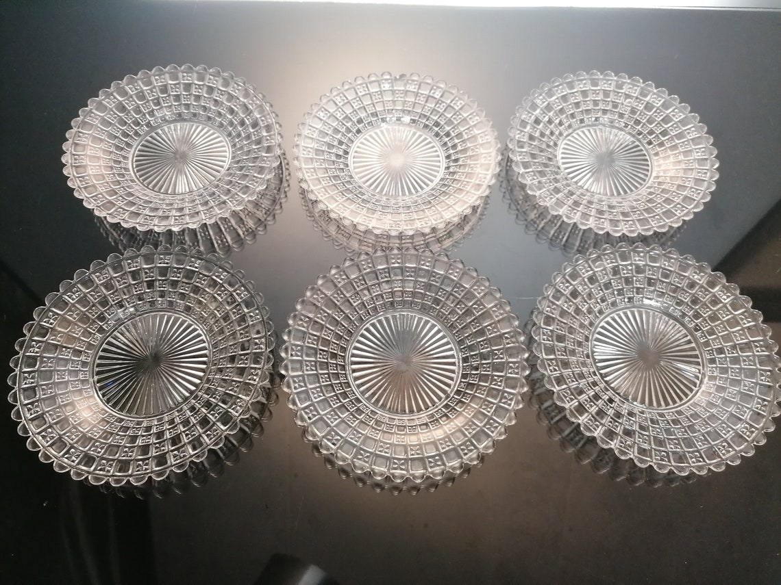 6 VSL Art Deco Crystal Bowls diamant Et Etoiles - Etsy