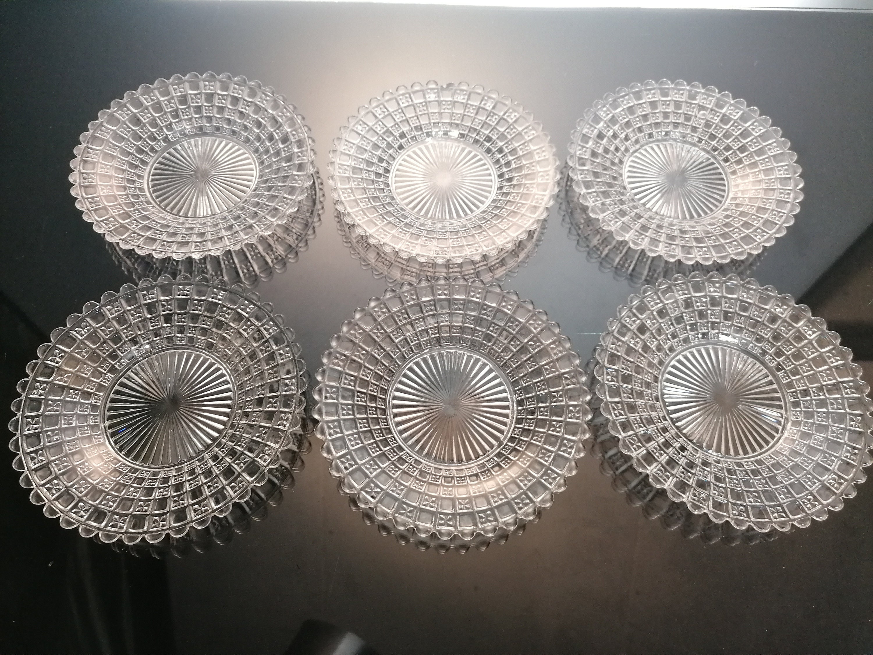 6 VSL Art Deco Crystal Bowls “diamant Et Etoiles » - Etsy