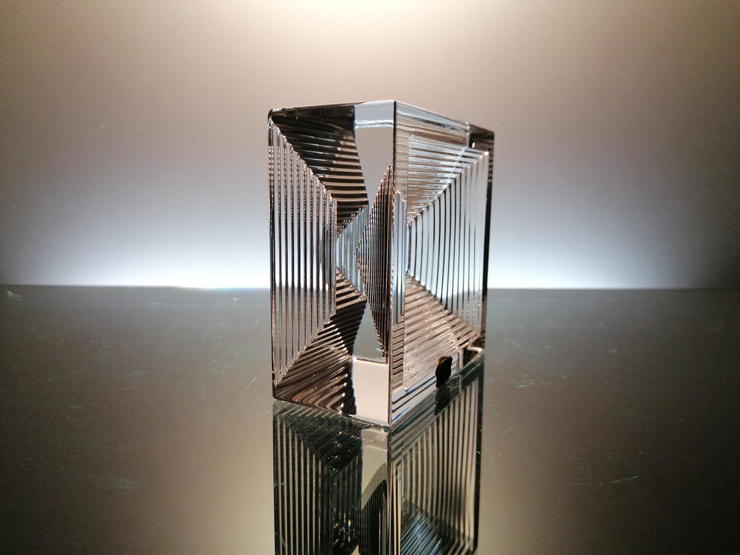 Val Saint Lambert Prisma Crystal Press Papier - Etsy