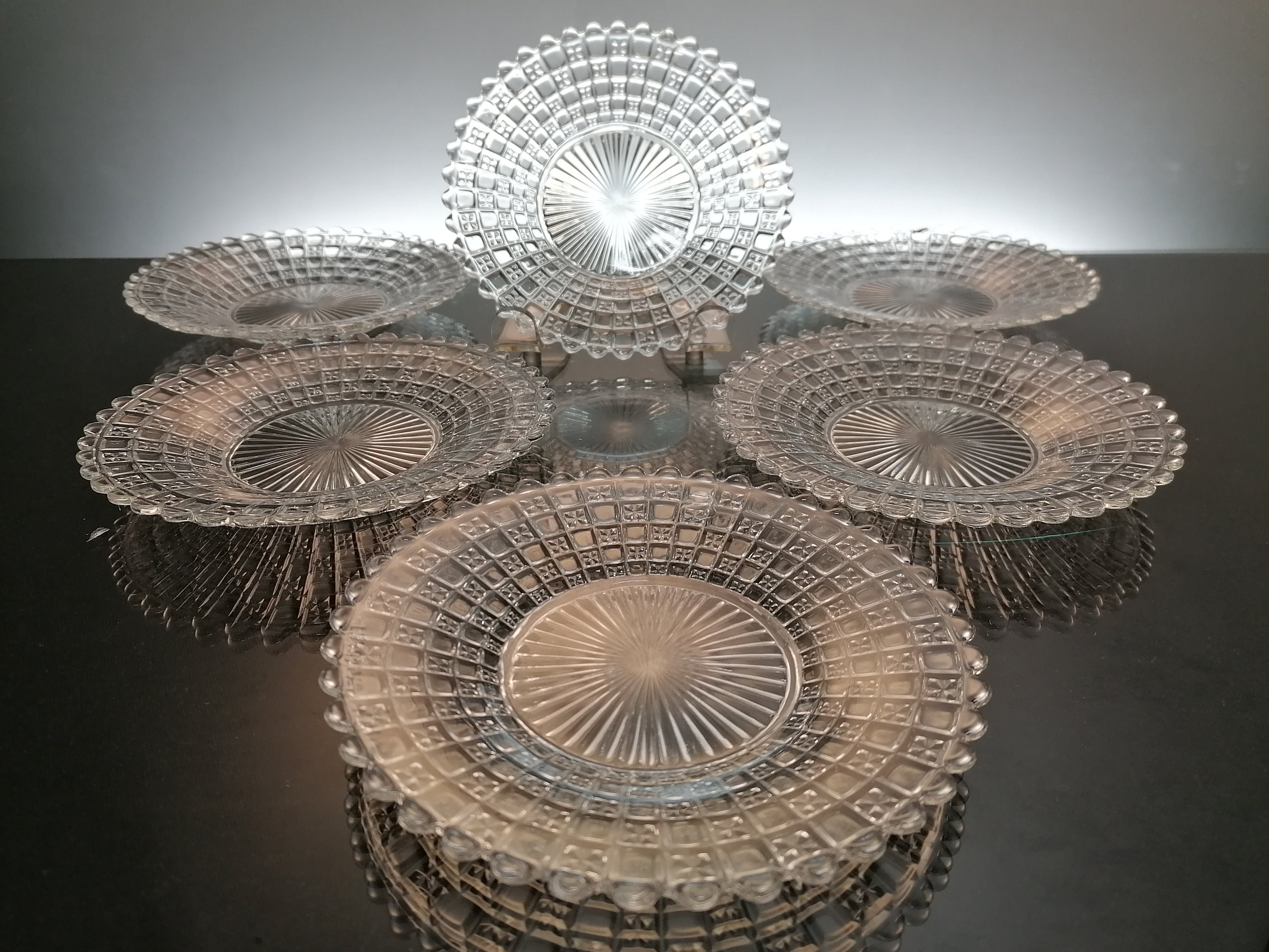 6 VSL Art Deco Crystal Bowls “diamant Et Etoiles » - Etsy