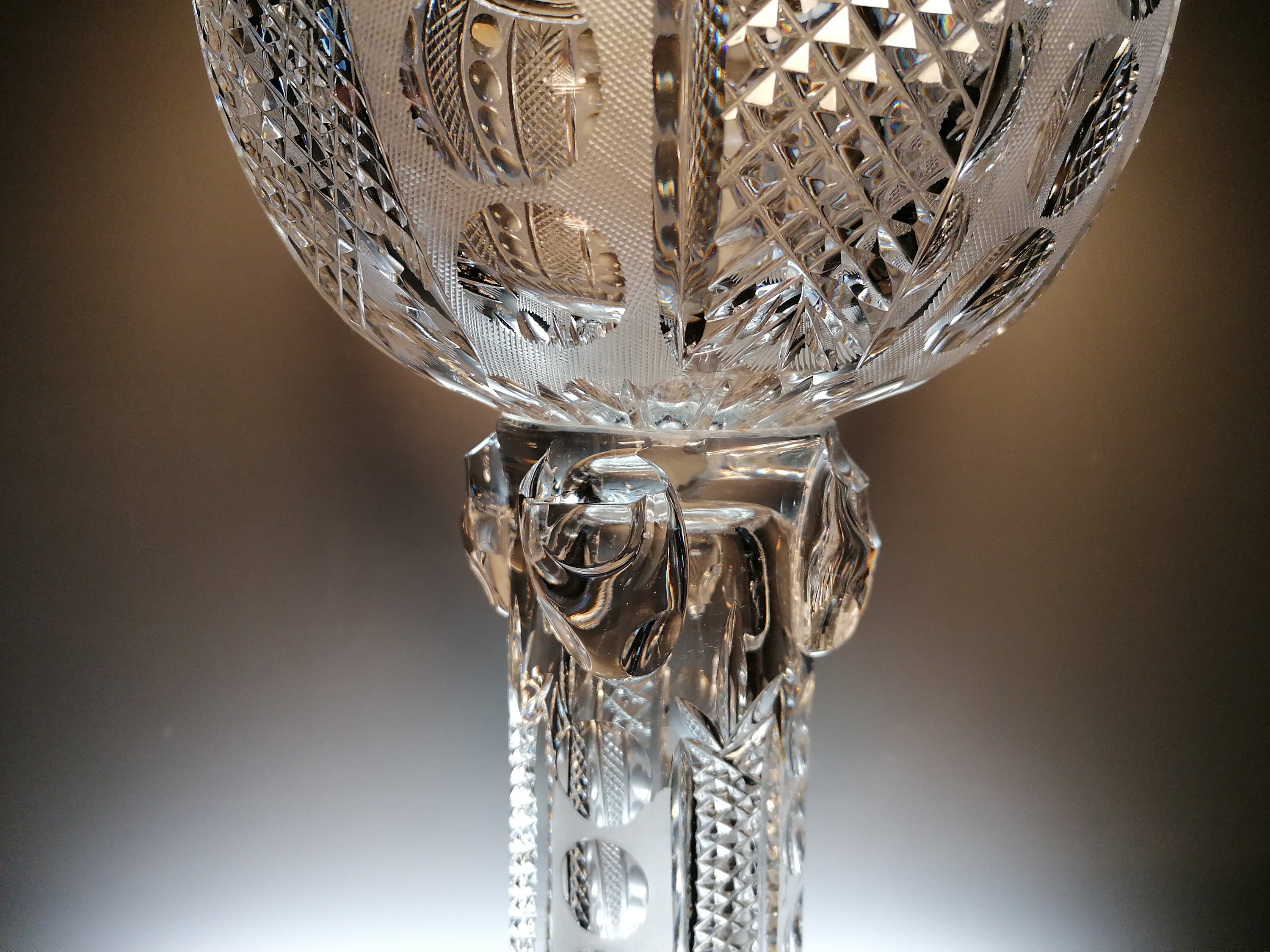 Rare Crystal Vase on Stem - Etsy