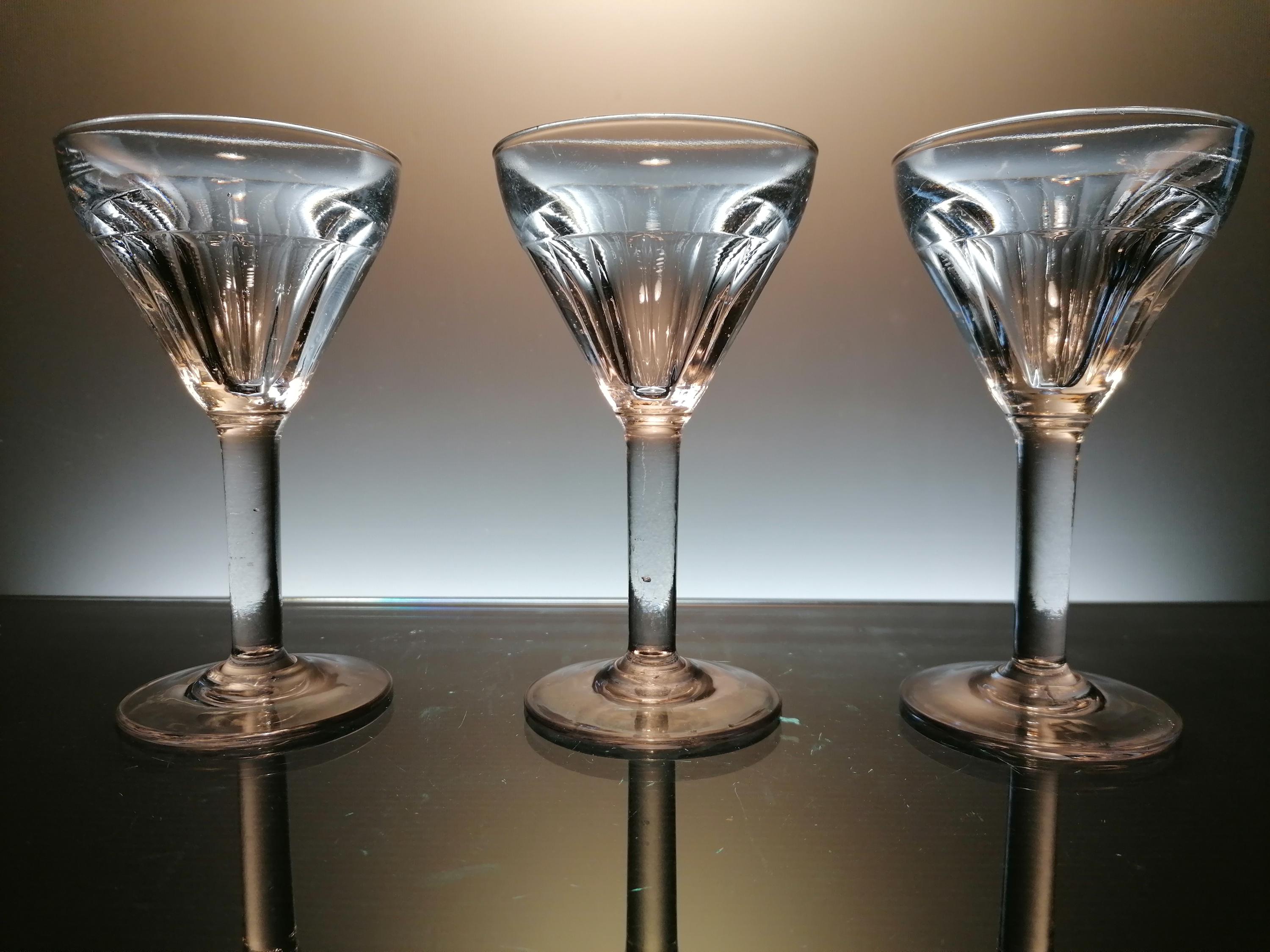 3 Crystal Martini – Calvados Glasses Anno 1880 - Etsy