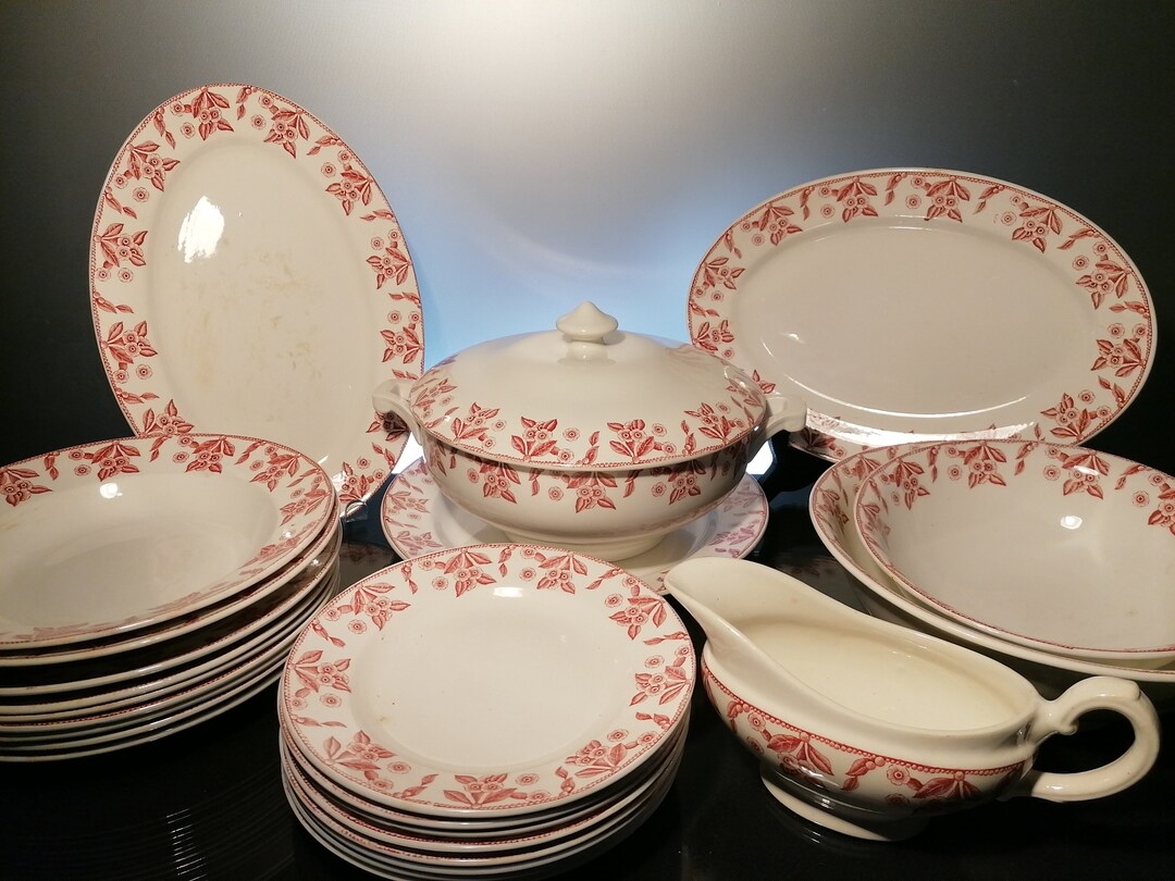 Rare Belgian Dinner Set "boch Frères – Dux" - Etsy