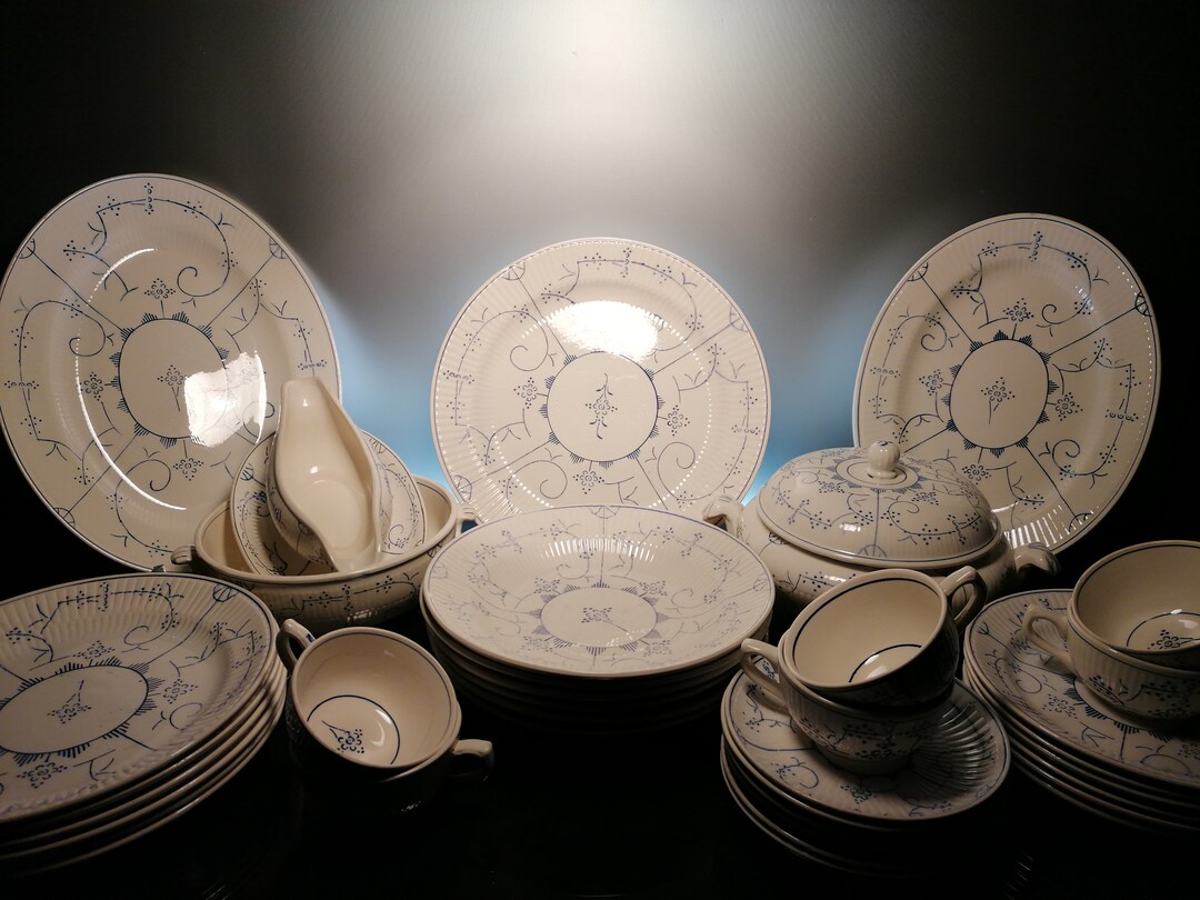 Antique Belgian Dinner Set Boch Frères "copenhagen" - Etsy