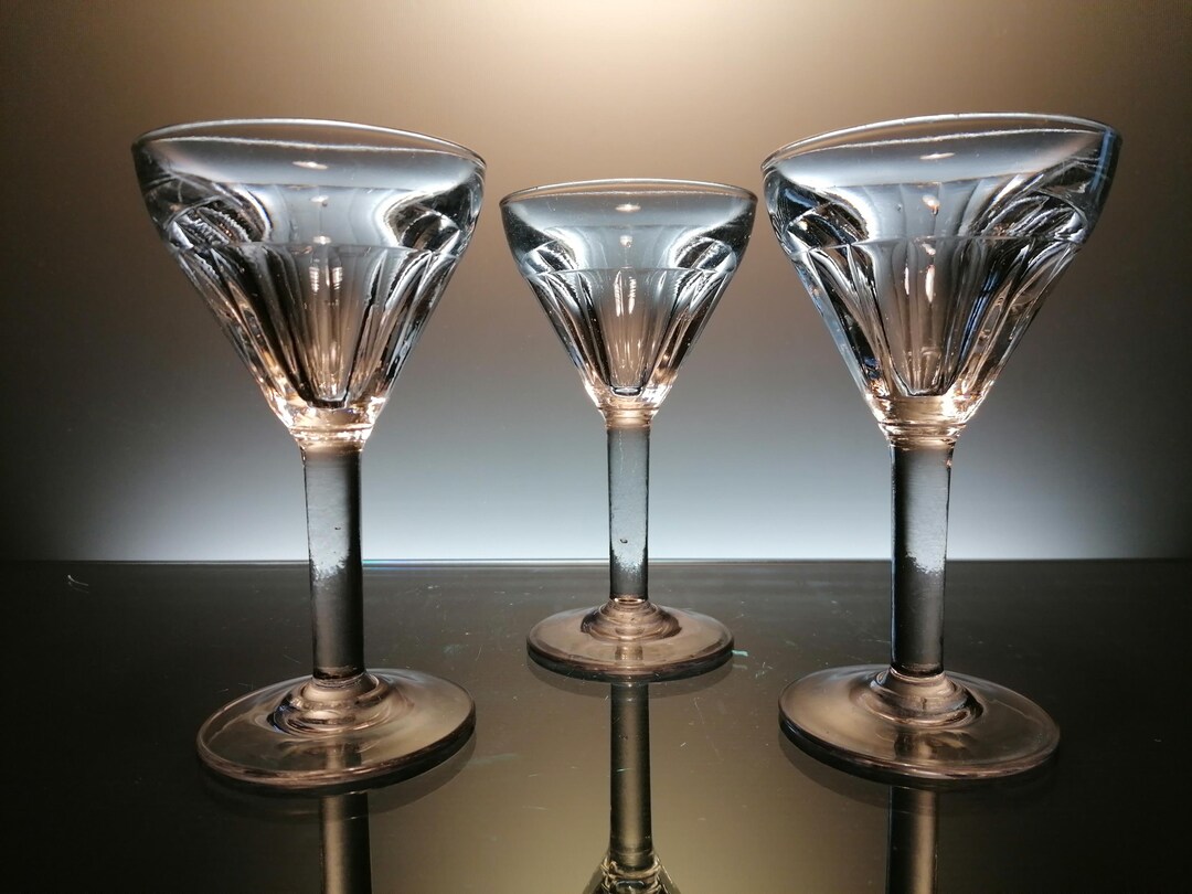 3 Crystal Martini – Calvados Glasses Anno 1880 - Etsy