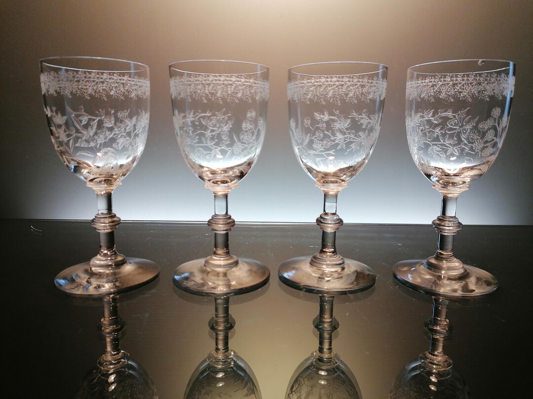 4 Saint Louis Crystal Wine/port Glasses “talma” - Etsy