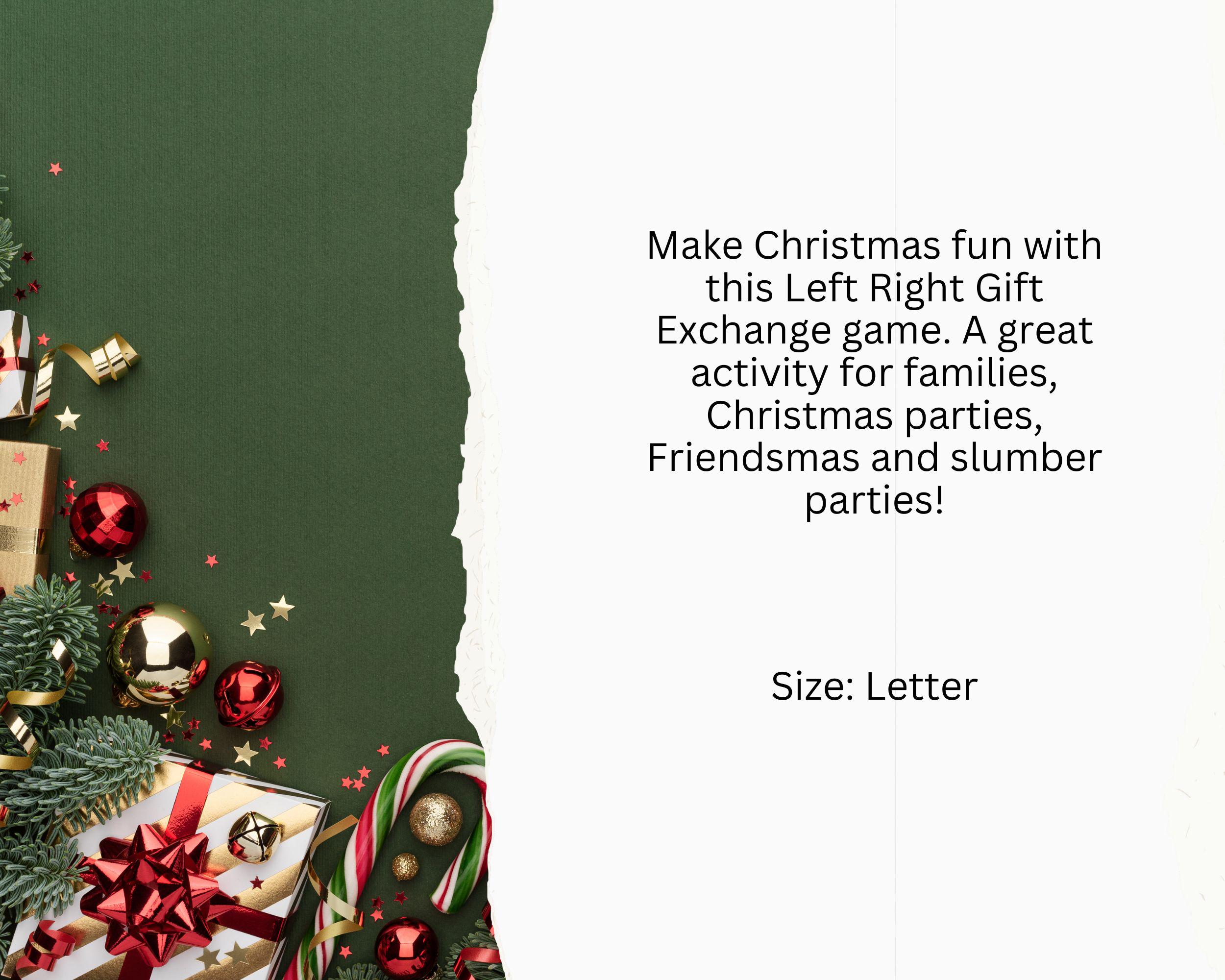 Left Right Game Pass the Prize Pass Prize Christmas Pass the Gift Game ...
