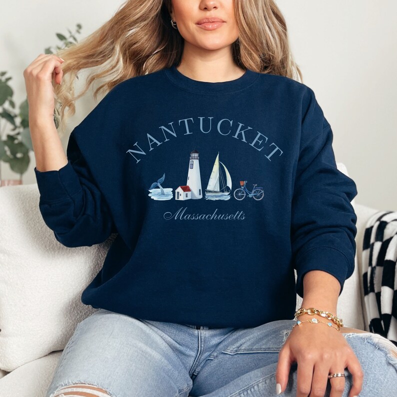 Old Money Aesthetic Nantucket Nantucket Sweatshirt Coastal Granddaughter Coastal Grandma Ocean ...