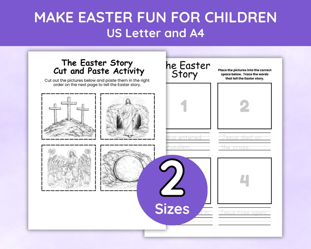 Easter Activity Sheet Holy Week for Kids Holy Week Printable Easter ...