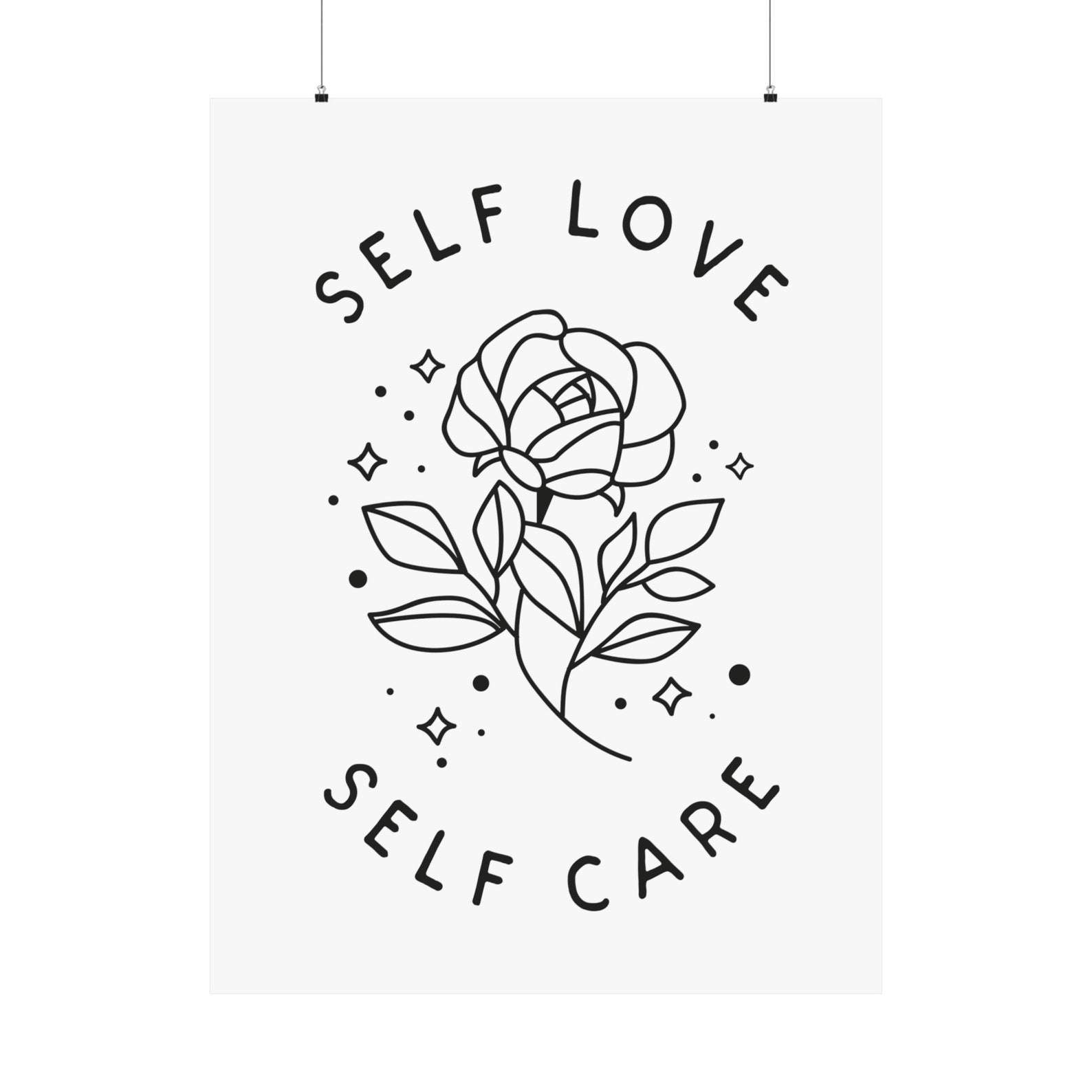 Self Love Self Care Inspirational Poster Matte Poster Unique T Etsy