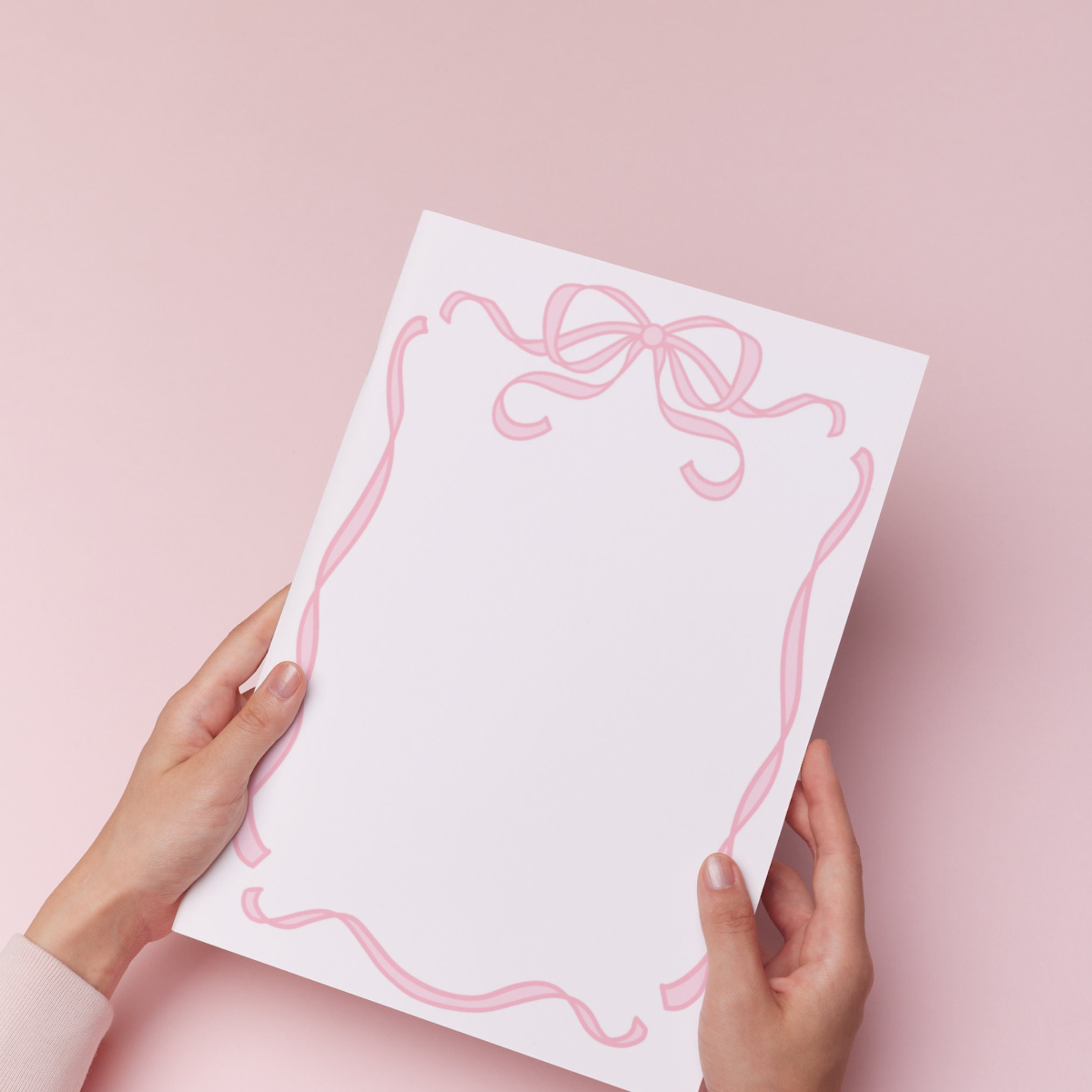 Pink Coquette Ribbon Bow Letter Writing Set. - Etsy