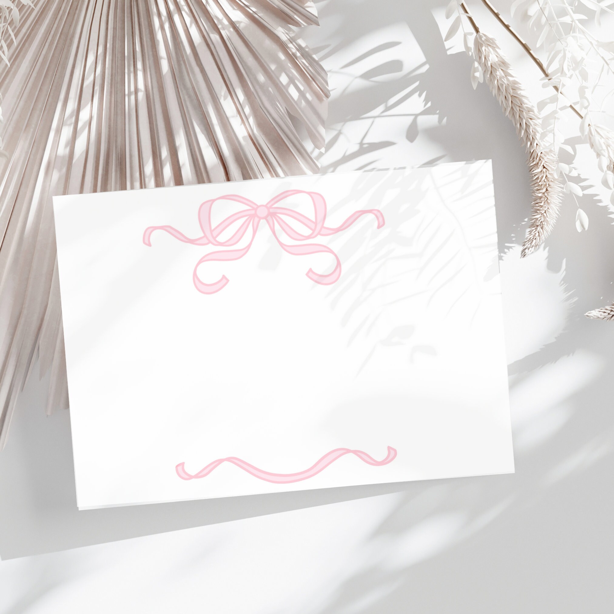 Pink Coquette Ribbon Bow Letter Writing Set. - Etsy