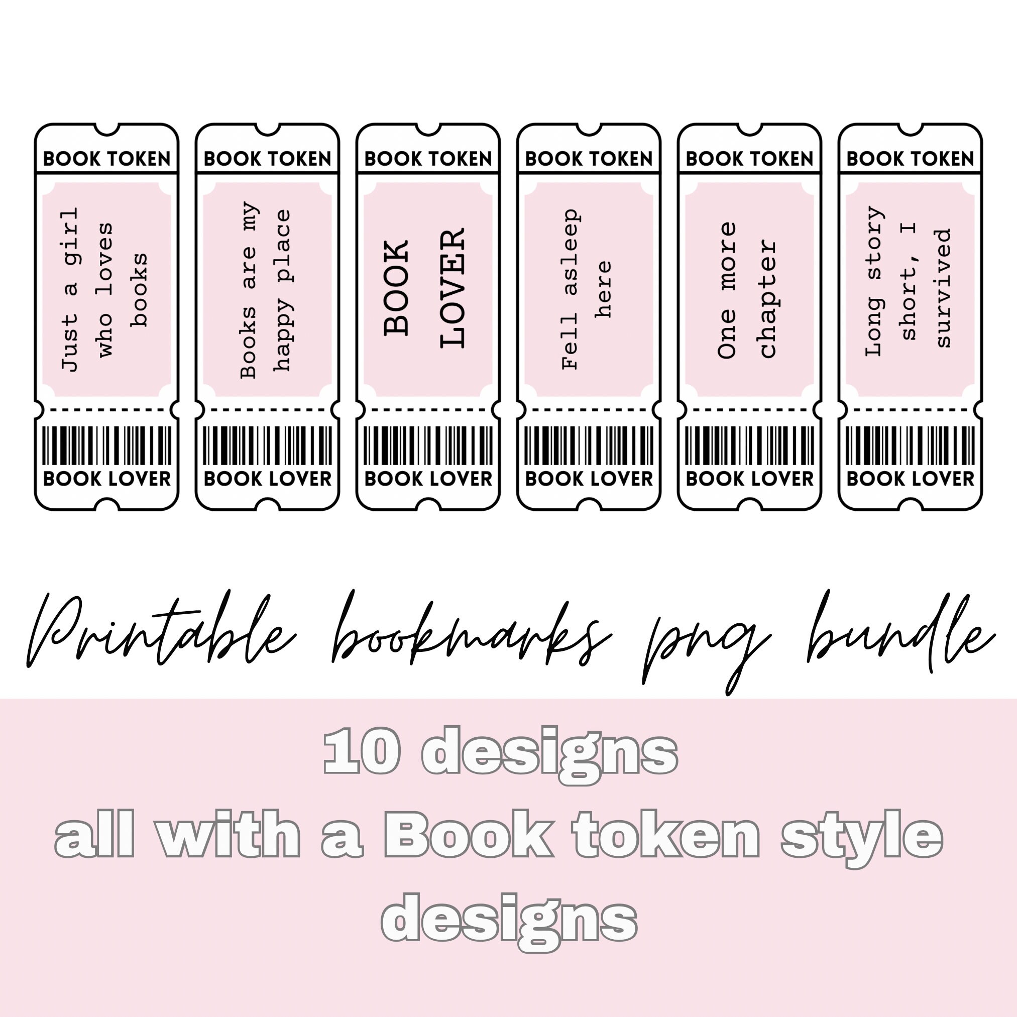Printable Bookmark Bundle With Bookmark Svg - Etsy