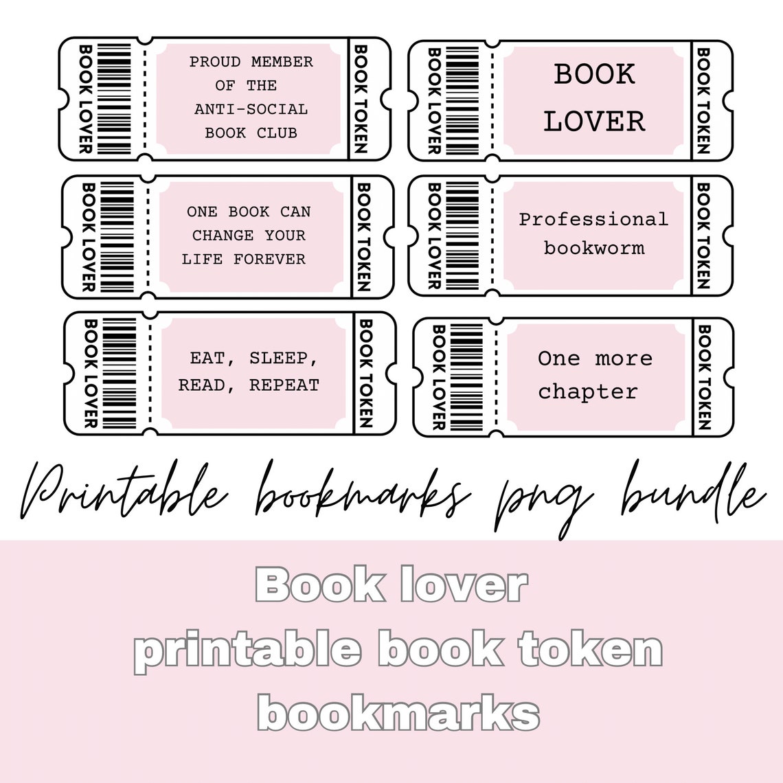 Printable Bookmark Bundle With Bookmark Svg - Etsy