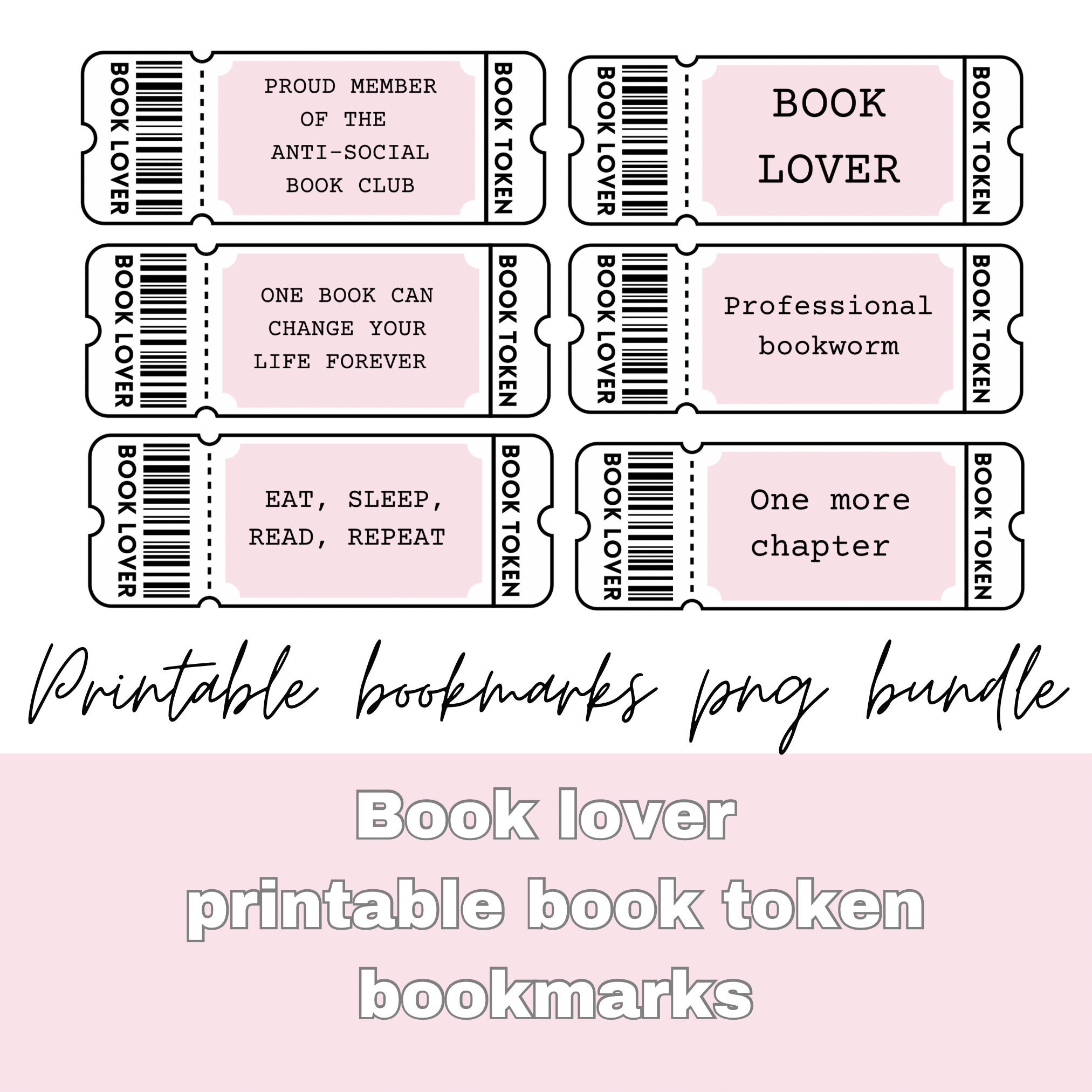 Printable Bookmark Bundle With Bookmark Svg - Etsy UK