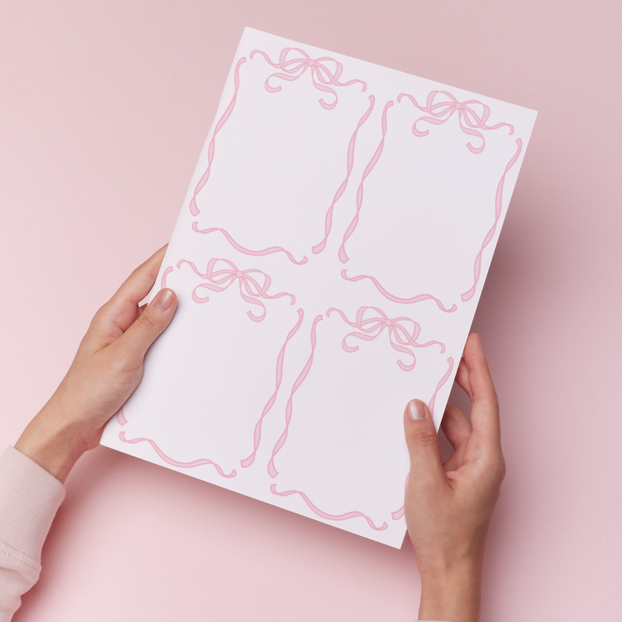 Pink Coquette Ribbon Bow Letter Writing Set. - Etsy