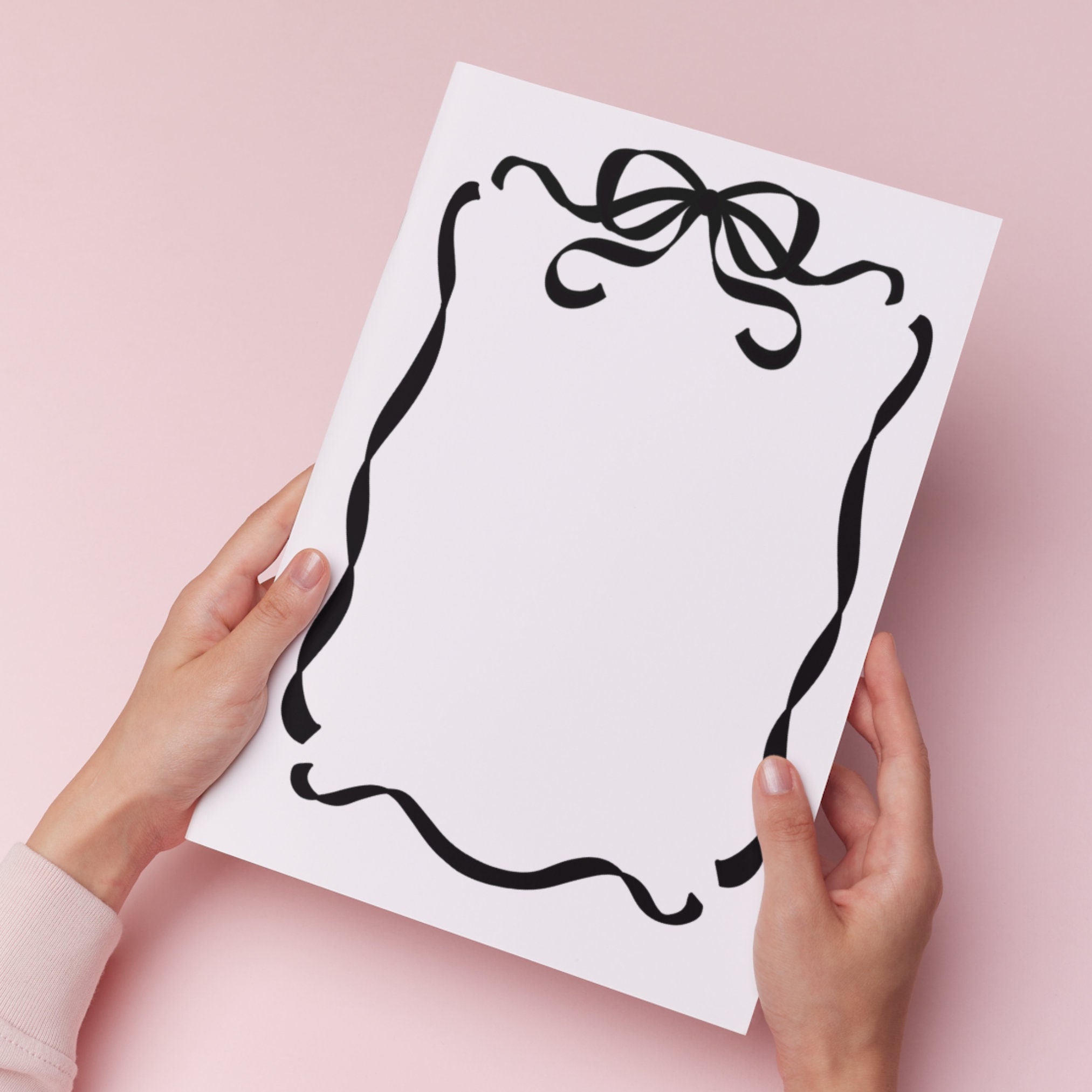 Black Dark Coquette Ribbon Bow Letter Writing Set. - Etsy