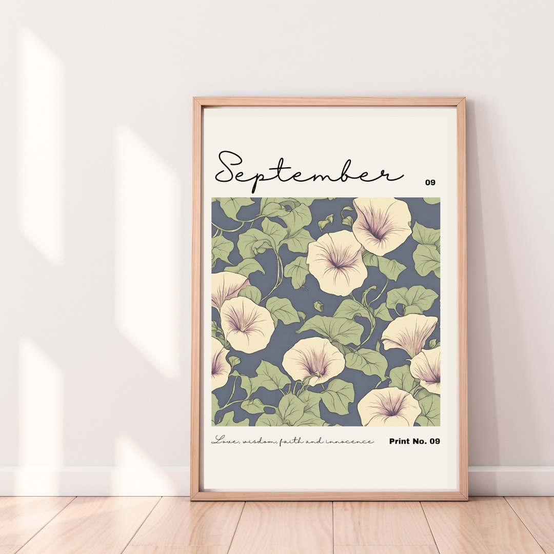 Personalised Birth Flower Poster.market Flower Poster for September ...