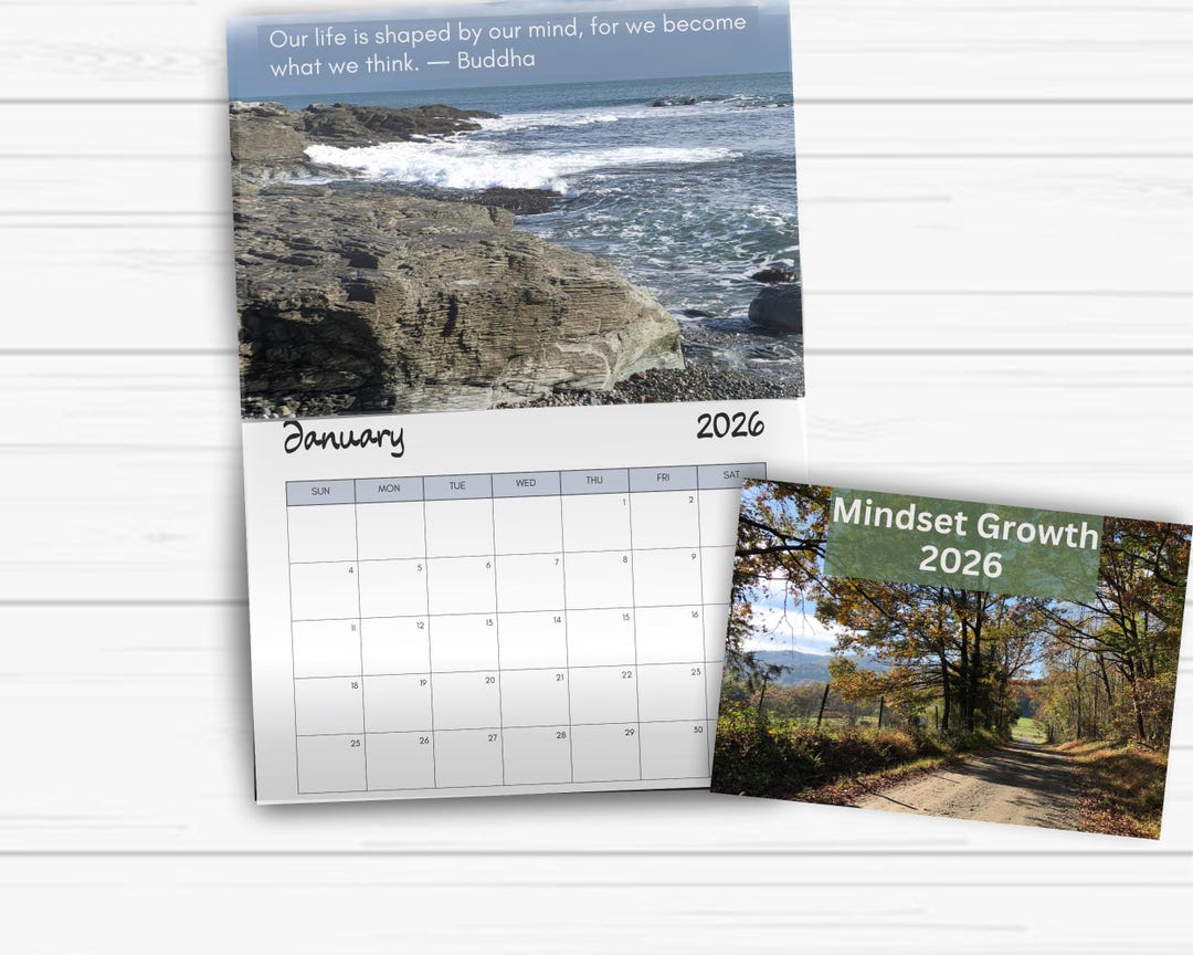 2026 Mindset Growth Calendar - Etsy