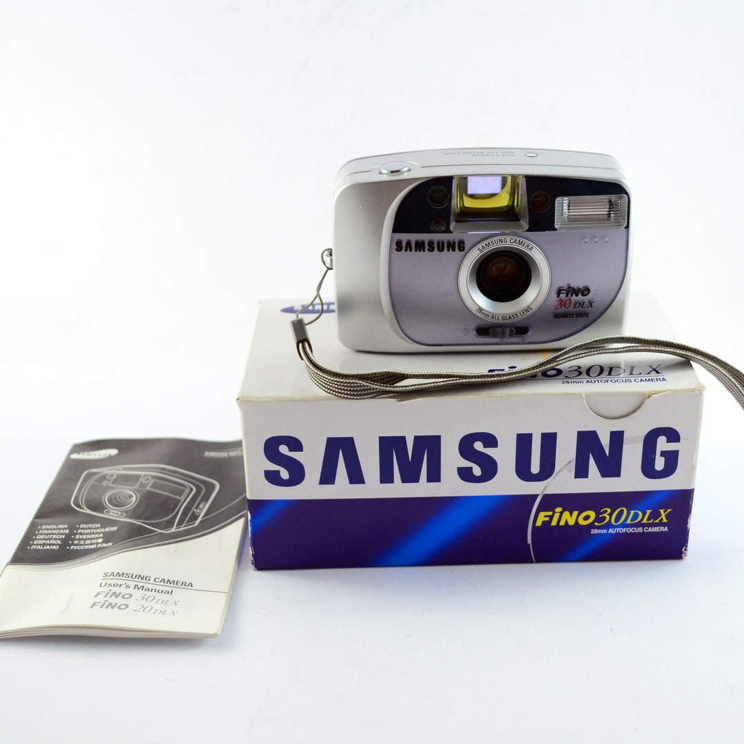 SAMSUNG FINO 30DLX 35mm Film Camera Autofocus W Built-in Flash Orig Box ...