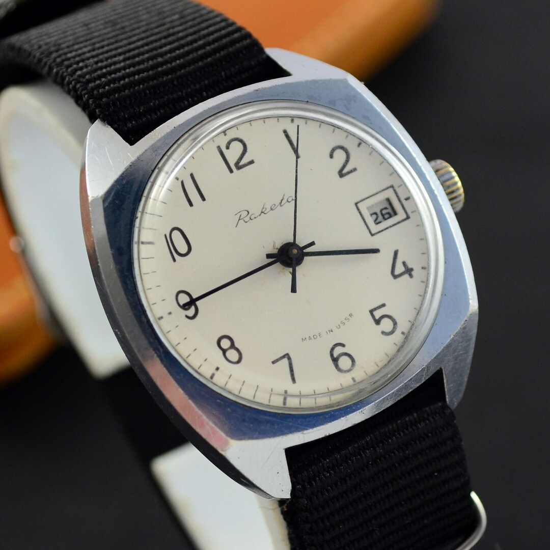 1970s RAKETA 2614.H Arabic Numerals Vintage USSR Soviet Watch - Etsy