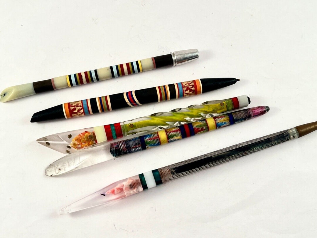Vintage Soviet Handmade Set of 5 PCS Ballpoint Pens ITK Prison Art ...