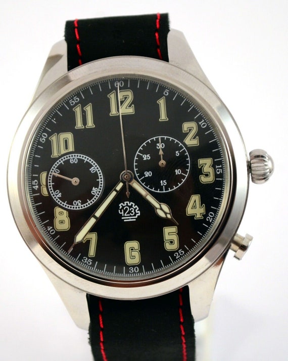 Soviet Chronograph SLAVA Wristwatch Men's watch 2Chz … - Gem