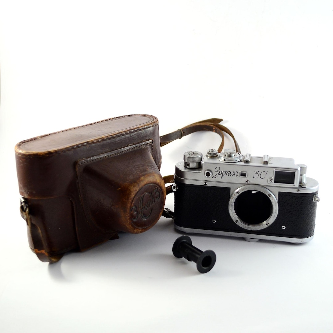 1956 ZORKI-3S 3C Vintage Soviet USSR 35mm RF Camera Body Case Spool for ...