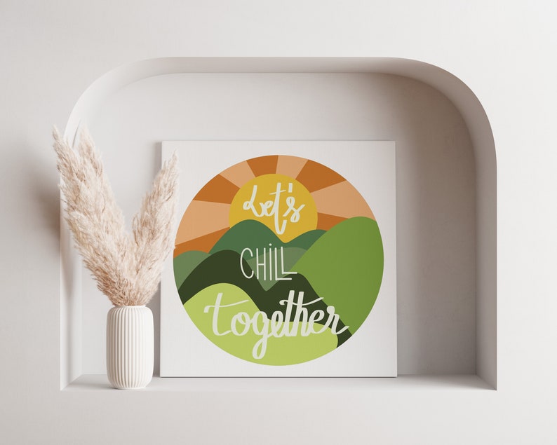Sunny Poster Let's Chill Together - Etsy