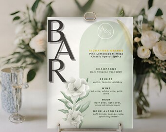 Small Menu COFFEE SHOP Sign Custom Design Menu Espresso Bar Menu Drink ...