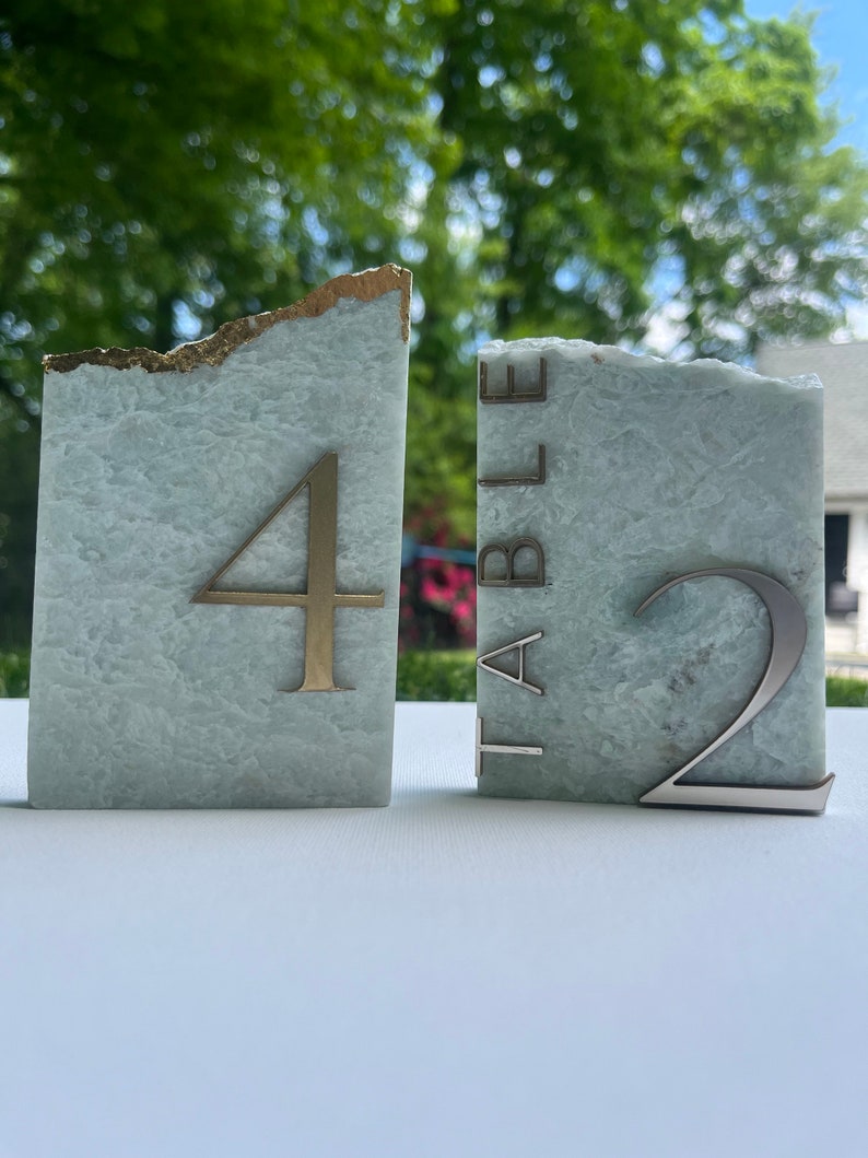 Small Marble Table Numbers - Etsy