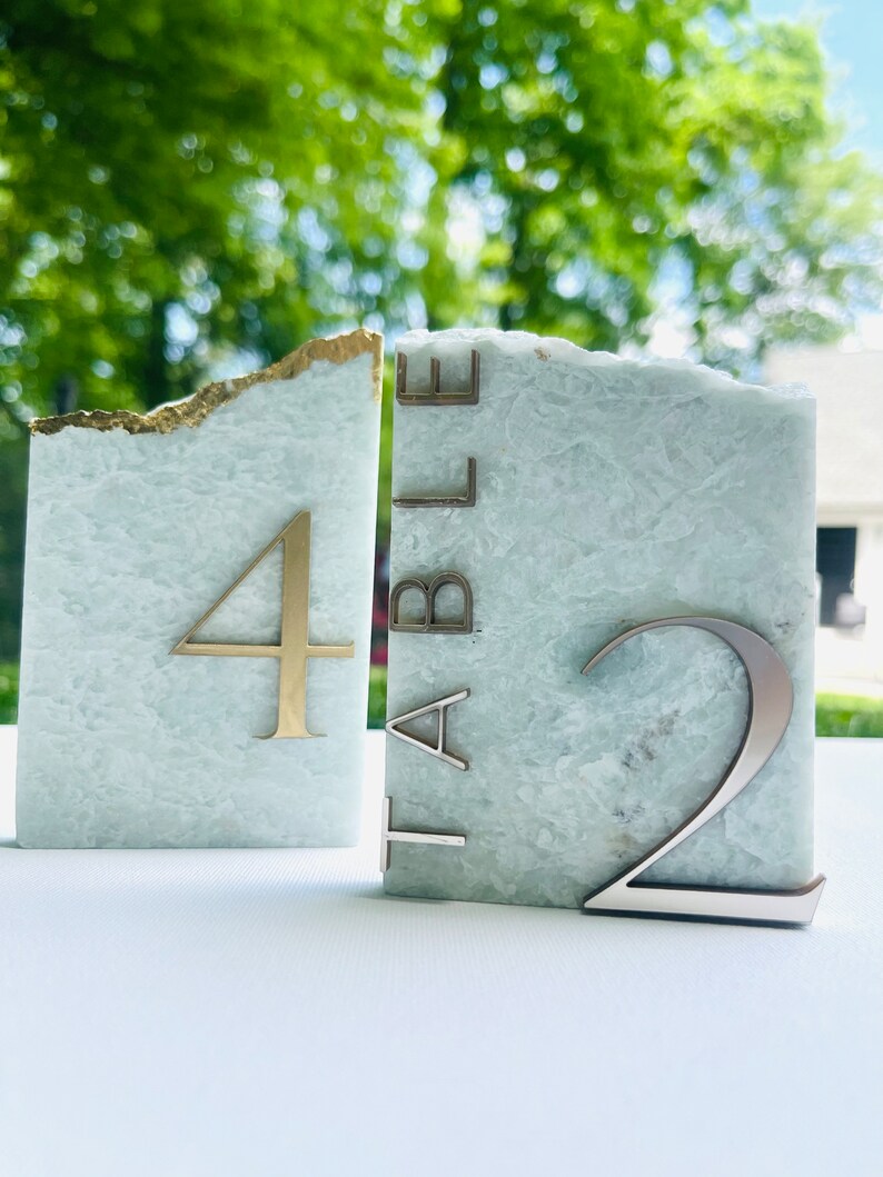 Small Marble Table Numbers - Etsy